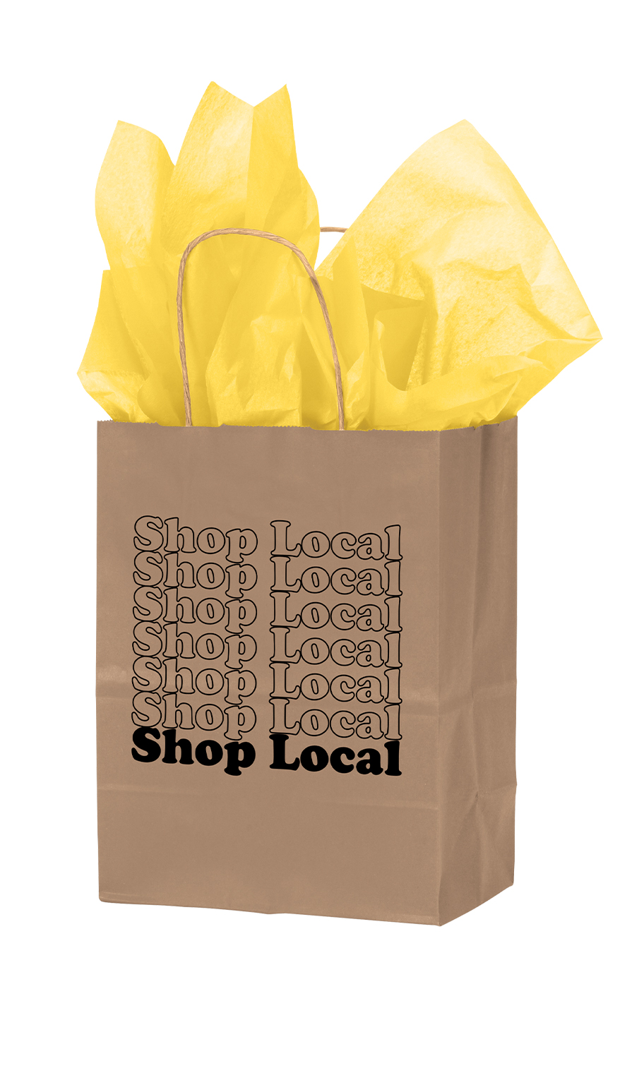 Medium Shop Local Paper Bags - Store Supply Warehouse