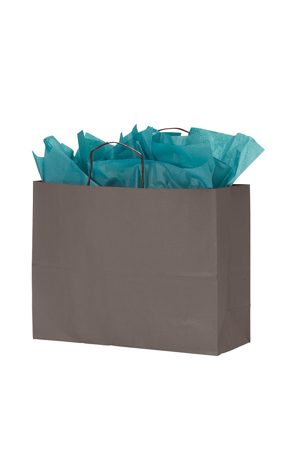 Large Gray Paper Bags - Case of 100 | Simple Retail