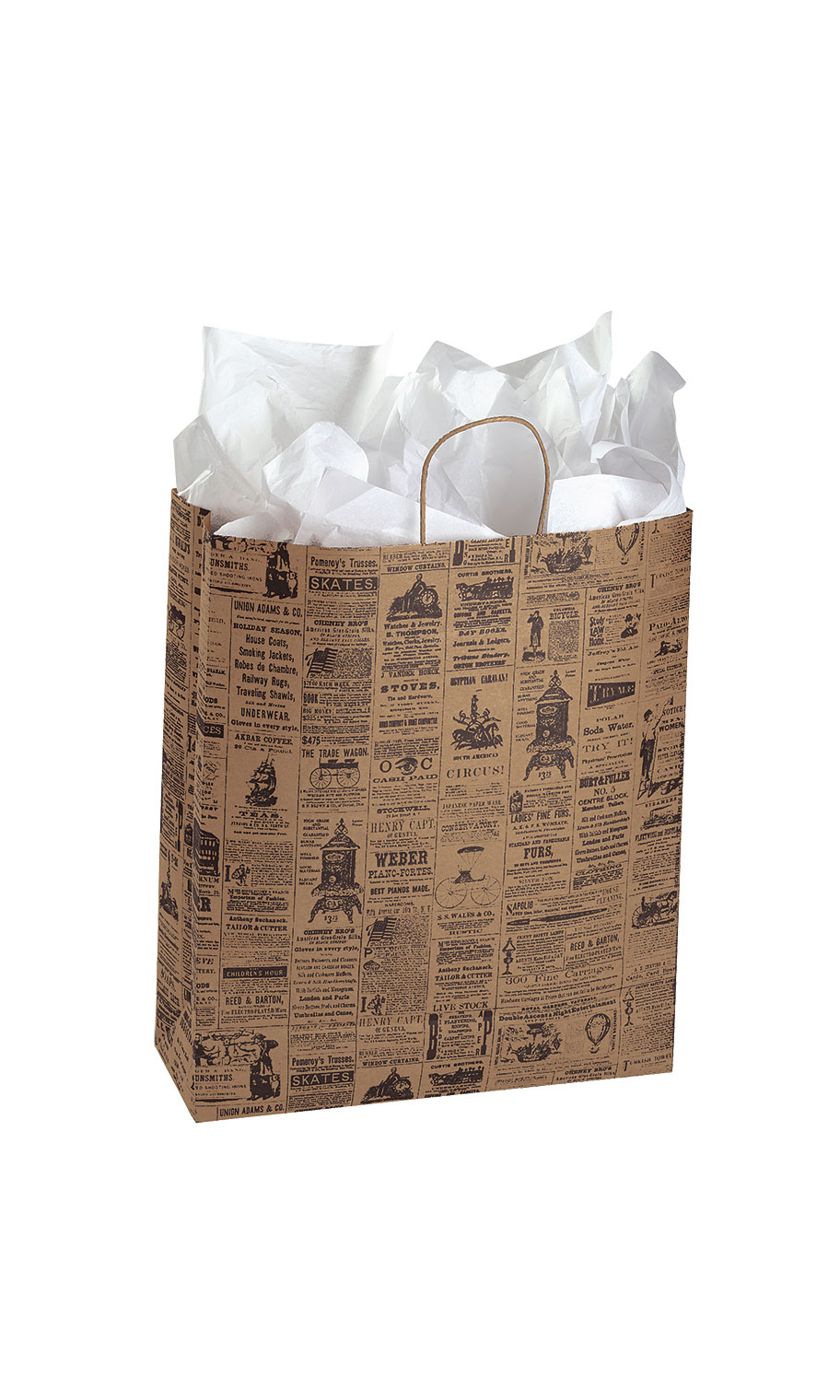 Jumbo Newsprint Paper Bags - Case of 100 | Simple Retail