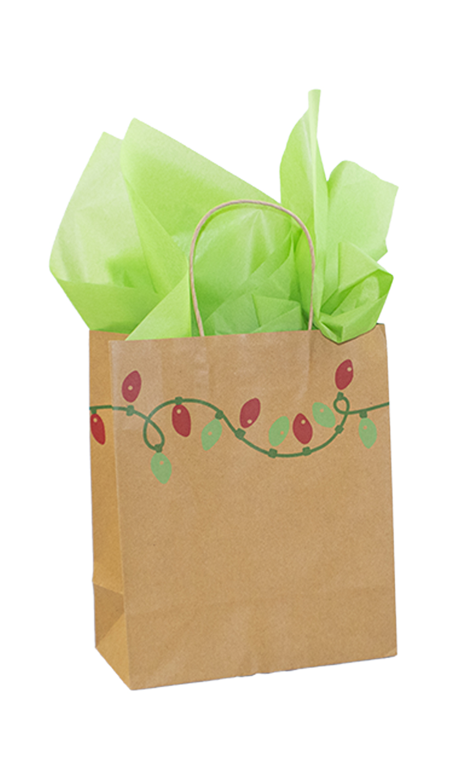 Medium Holiday Lights Paper Bag 100 | Store Supply Warehouse