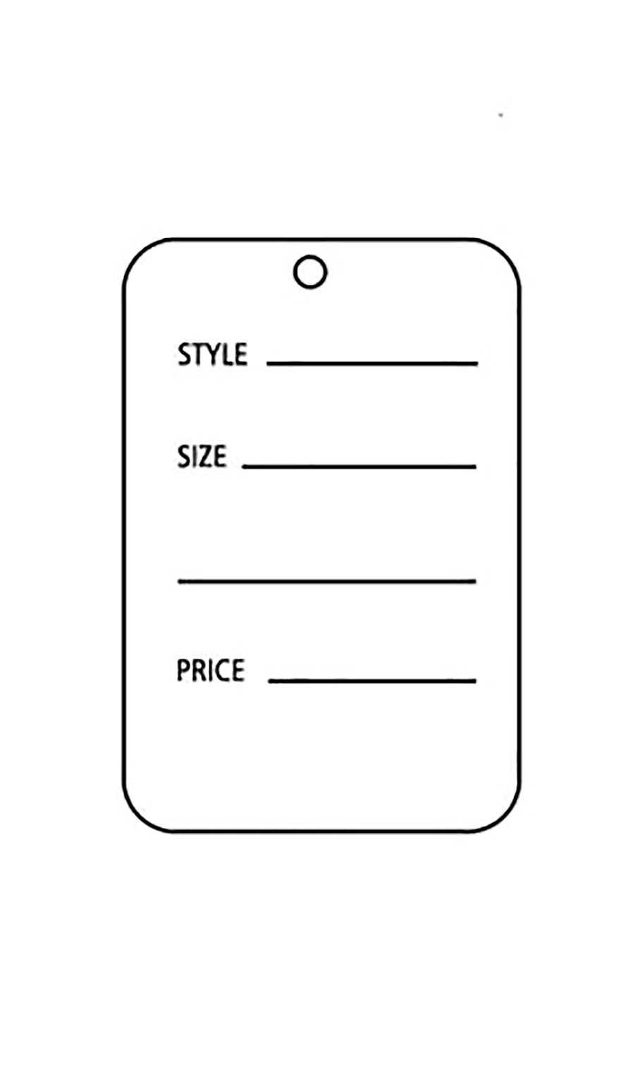 White Unstrung Small Price Tags - Store Supply