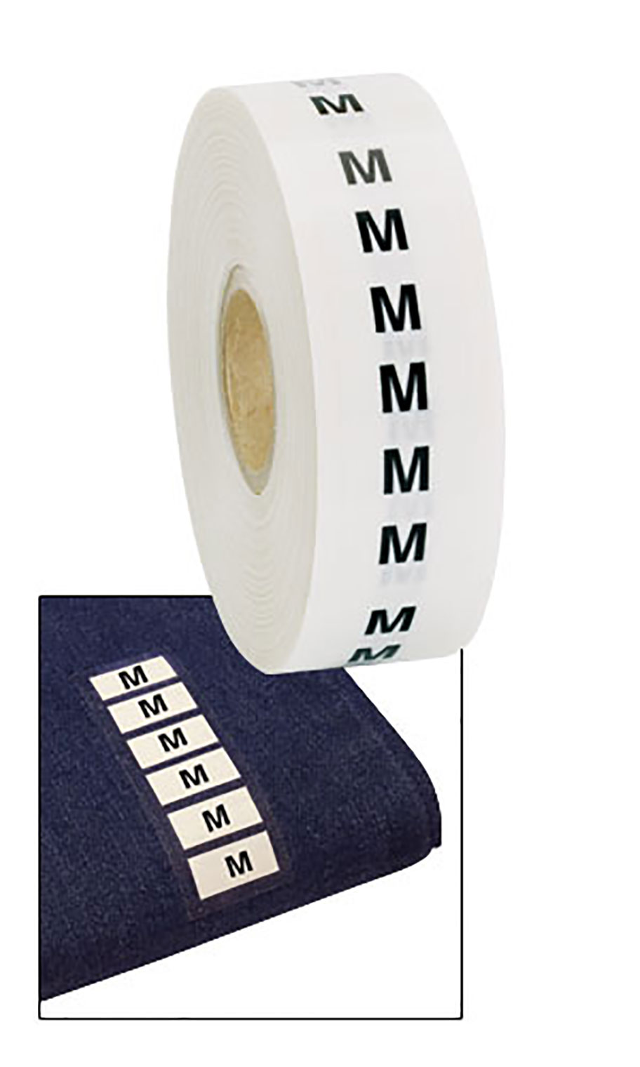 Size Medium Wrap Around Size Label Strips - 1"W x 2-3/4"H | SSW