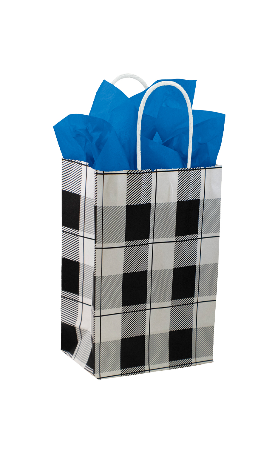 Small Buffalo Check Paper Bags 100 | Store Supply
